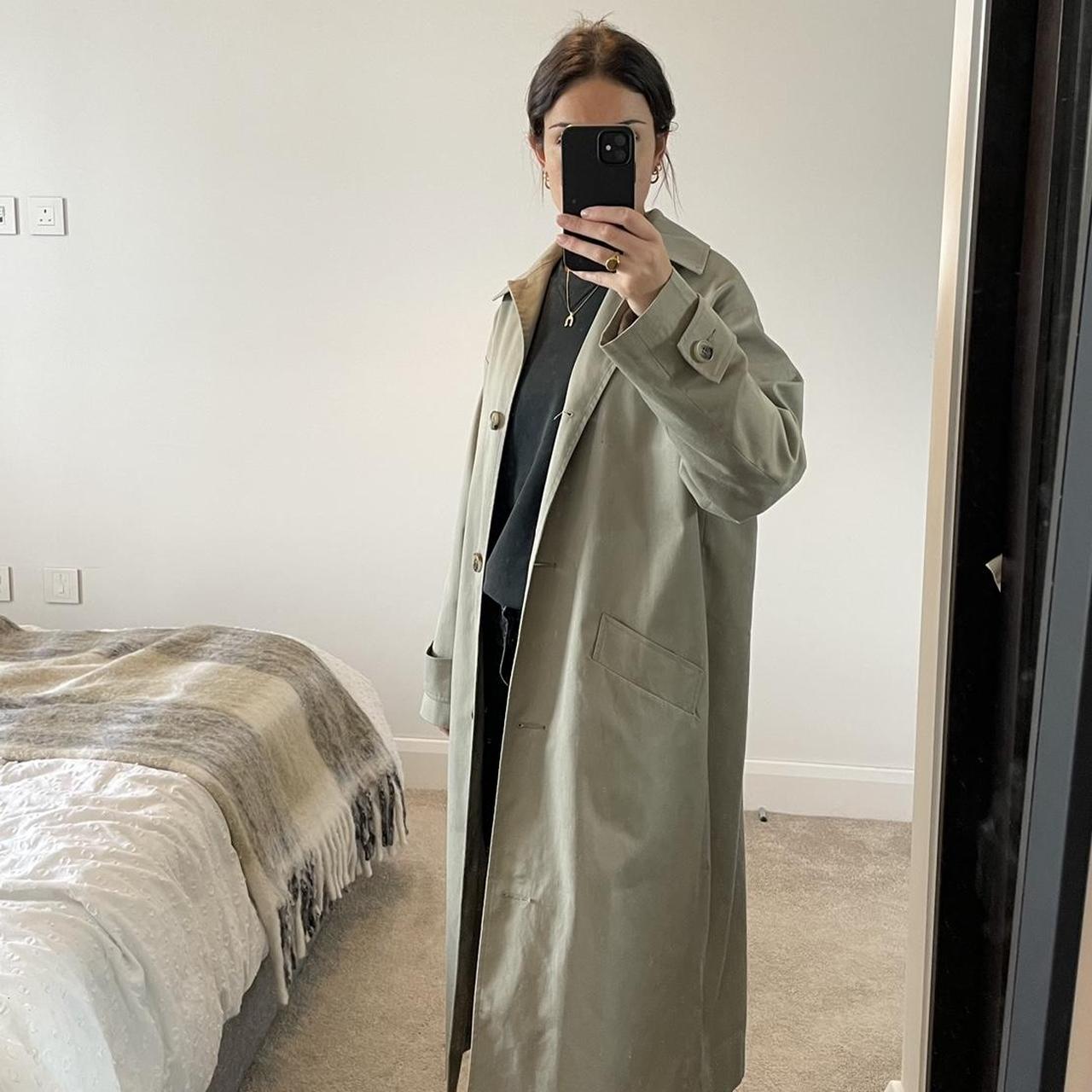 DARK BEIGE TRENCH COAT EXTRA LONG OVERSIZED... - Depop