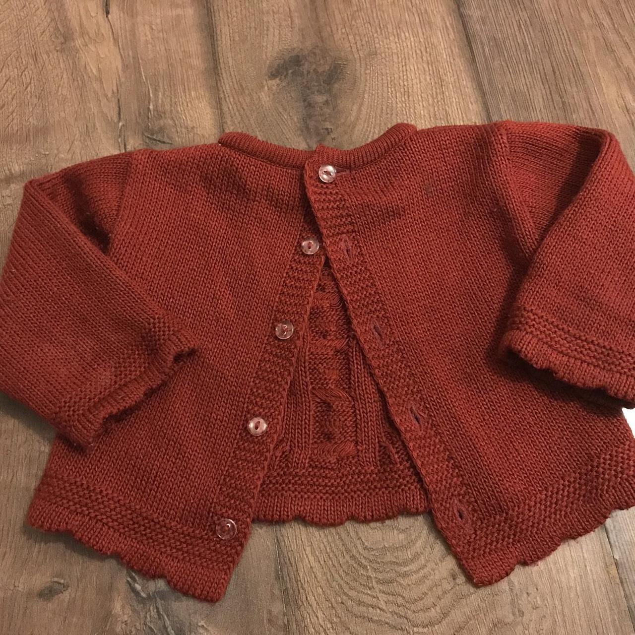 Baby boys red cardigan Age 6 months - Depop