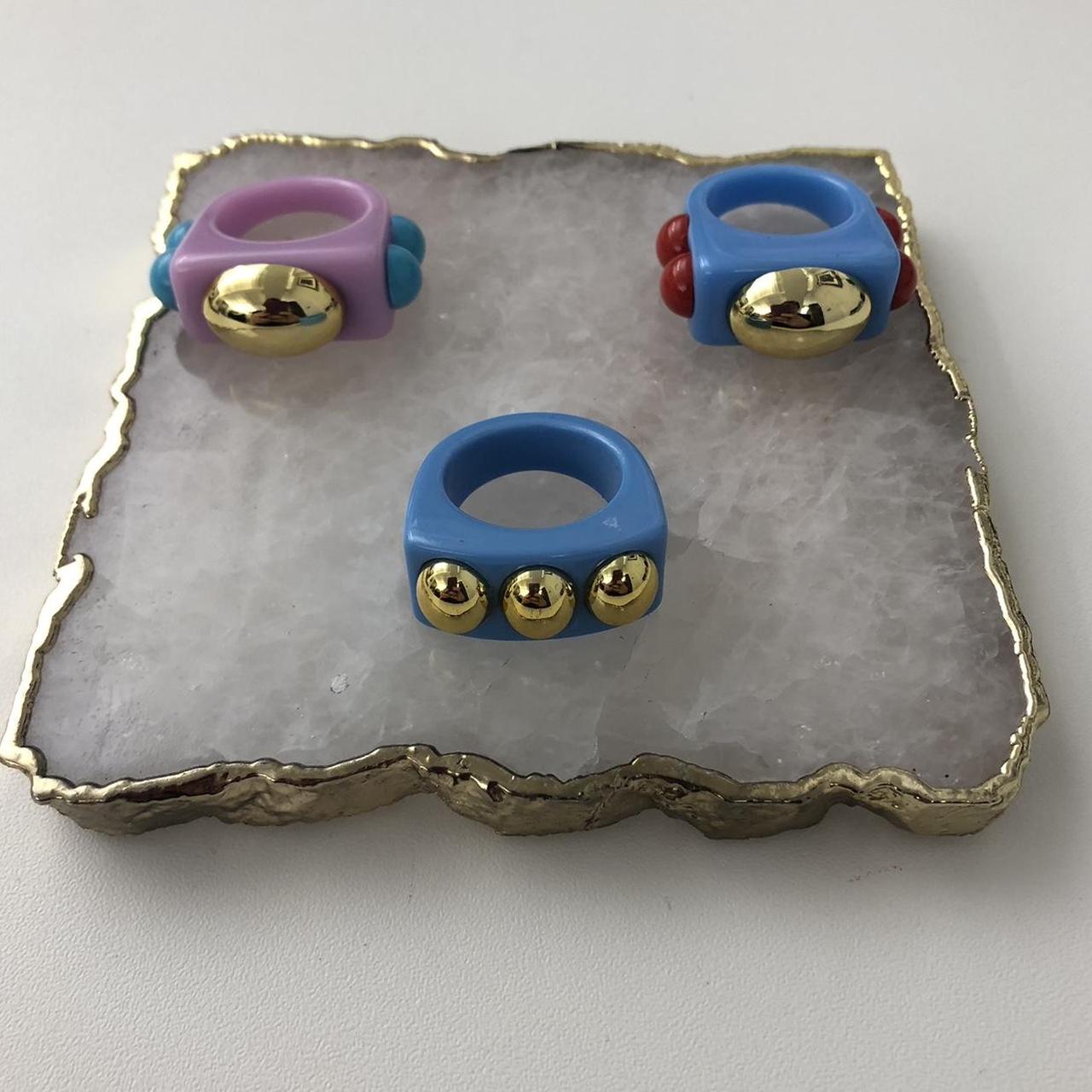 Chunky Acrylic Bubble Rings Funky and Chunky! Set... - Depop