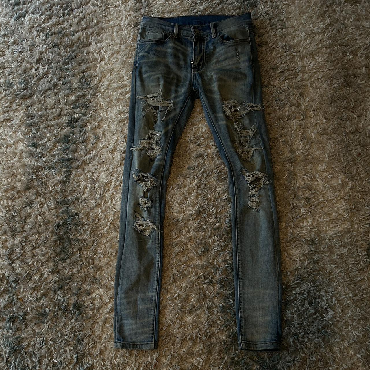 Size 29 Mnml jeans Diamonds are on the jeans - Depop