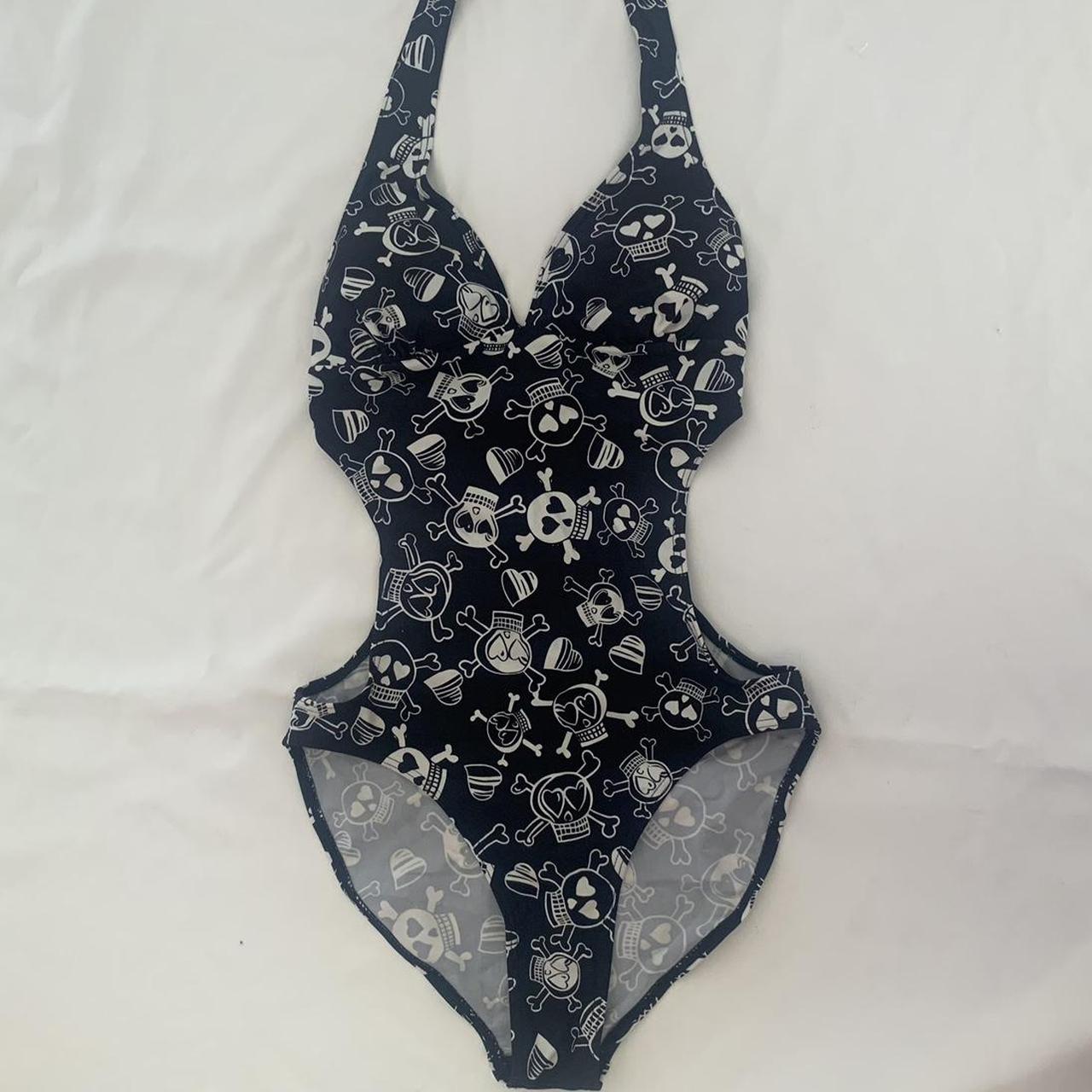 2000s Skull bathing suit #scene #emo #skulls... - Depop