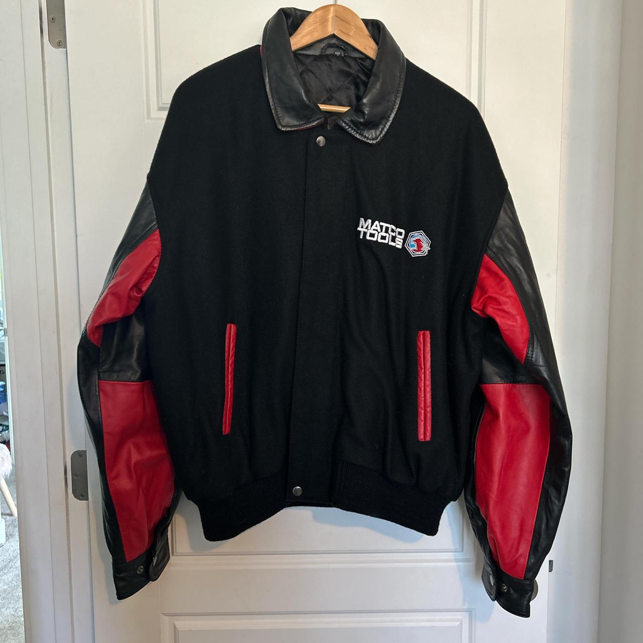 Matco Tools Varsity Jacket full Zip Sz. XL Leather... - Depop
