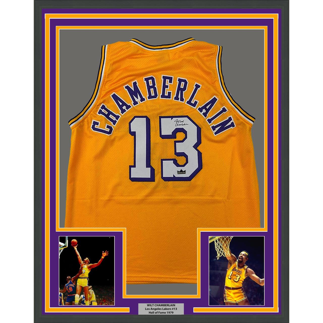 Framed Facsimile Autographed Wilt Chamberlain 35x39... - Depop