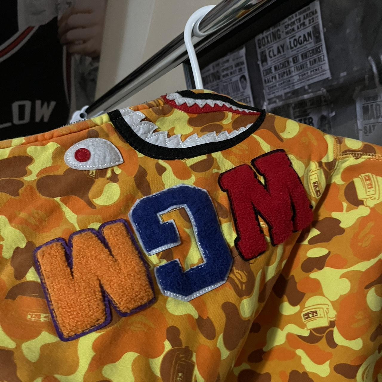 Orange Bape Jacket - Depop