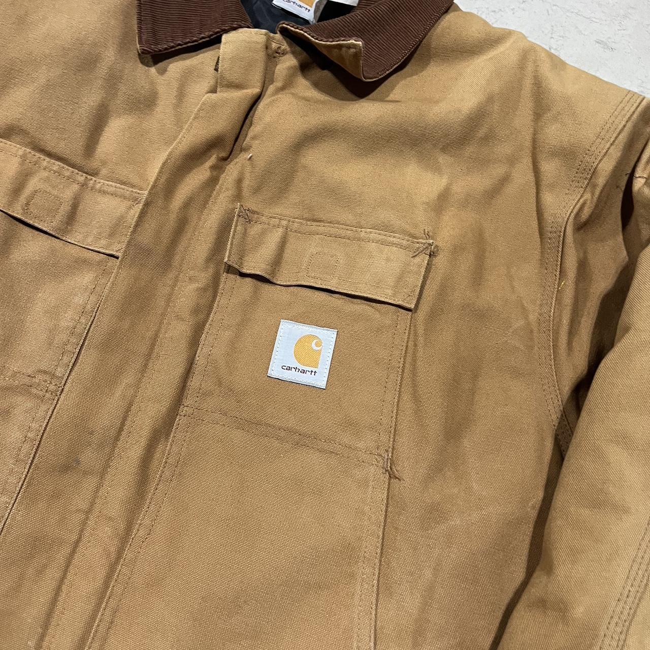 🚨 Vintage Carhartt workwear jacket Fill zip Great... - Depop