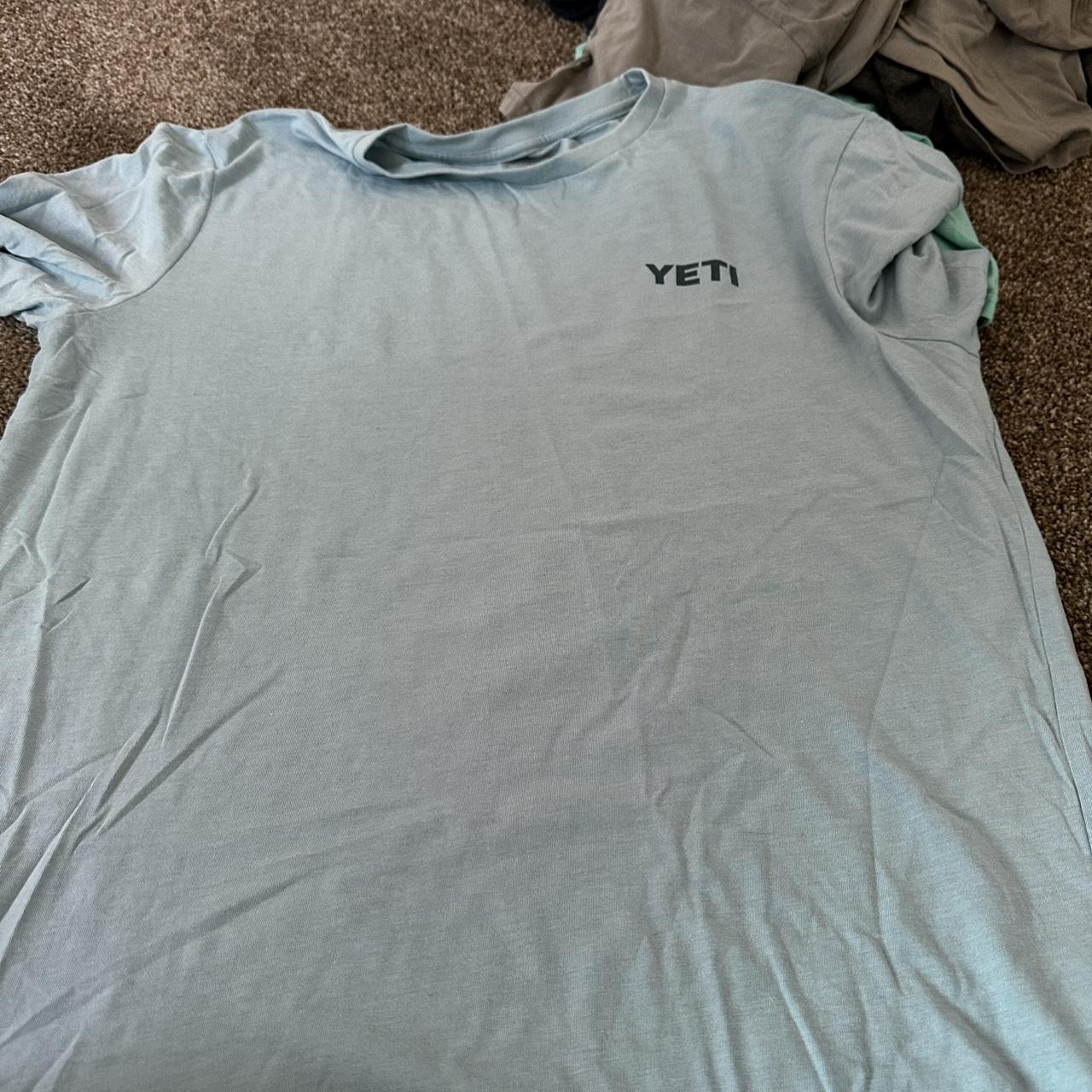 Yeti light blue casual shirt #Yeti #CasualWear - Depop