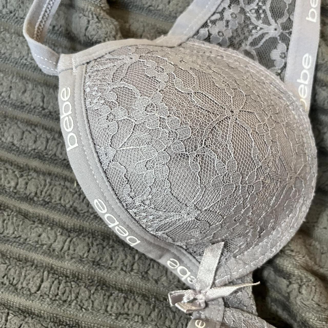 grey bebe bra 32 b - Depop