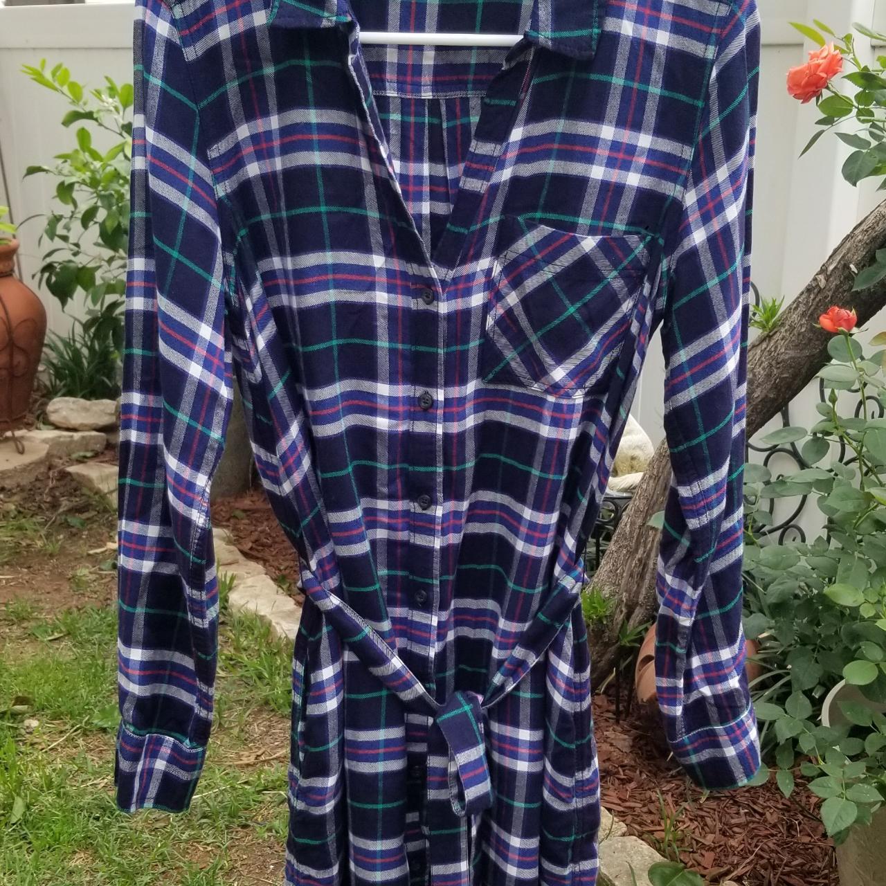 Gap + Pendleton Long Sleeve Flannel Plaid Dress Size... | Depop