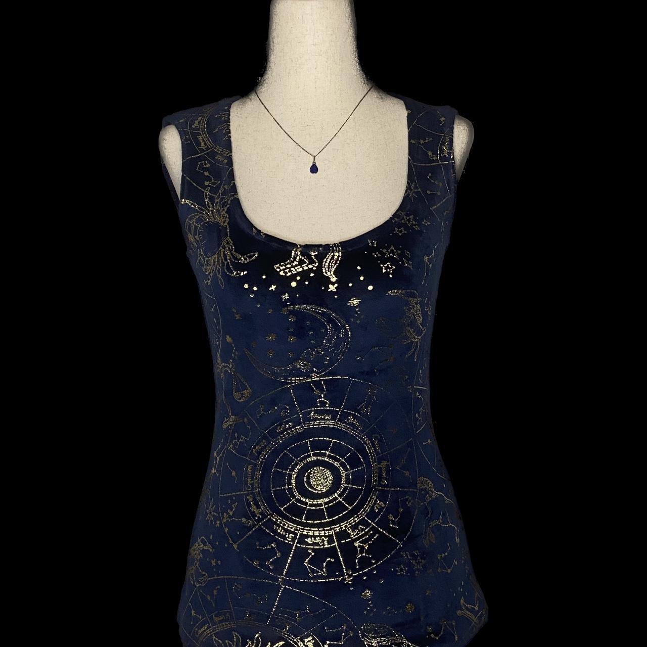 Celestial Tank Top | Whimsigoth Top with... - Depop