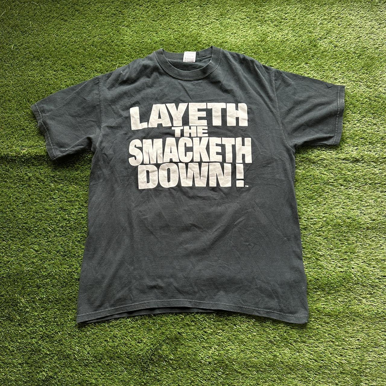 WWF RARE VINTAGE The Rock Layeth The Smacketh Down... - Depop