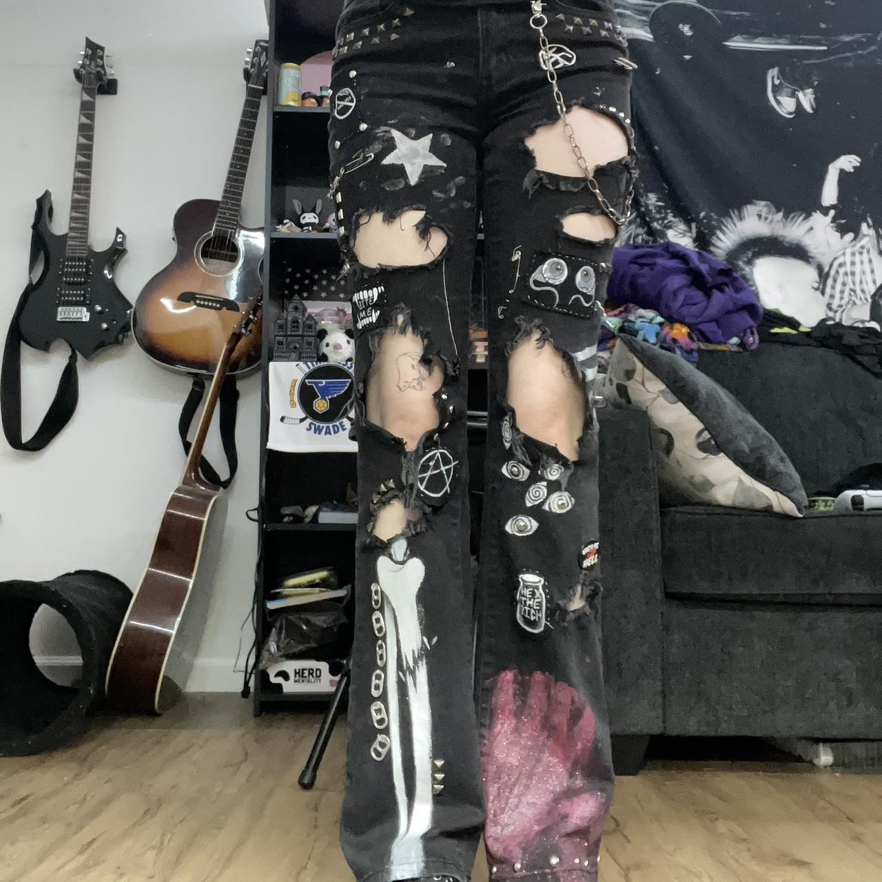 HANDMADE CRUST PANTS 🪱 These bootcut flare jeans are... - Depop