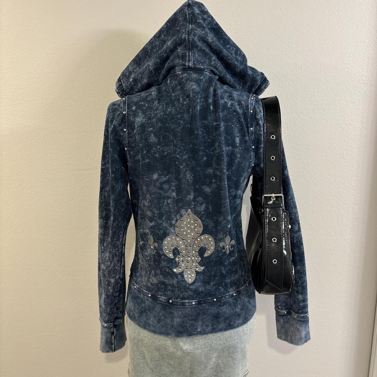 Y2K Grunge Emo Bedazzled Mcbling Jacket 💙 SWIPE the... | Depop