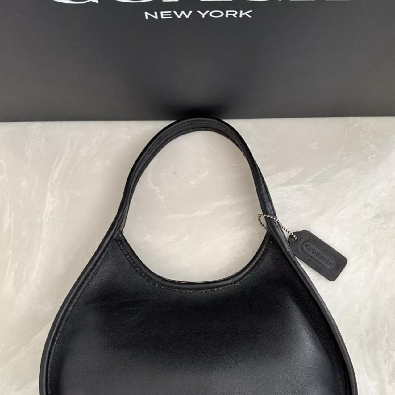 COACH VINTAGE MINI ERGO SATCHEL BLACK LEATHER BAG... - Depop