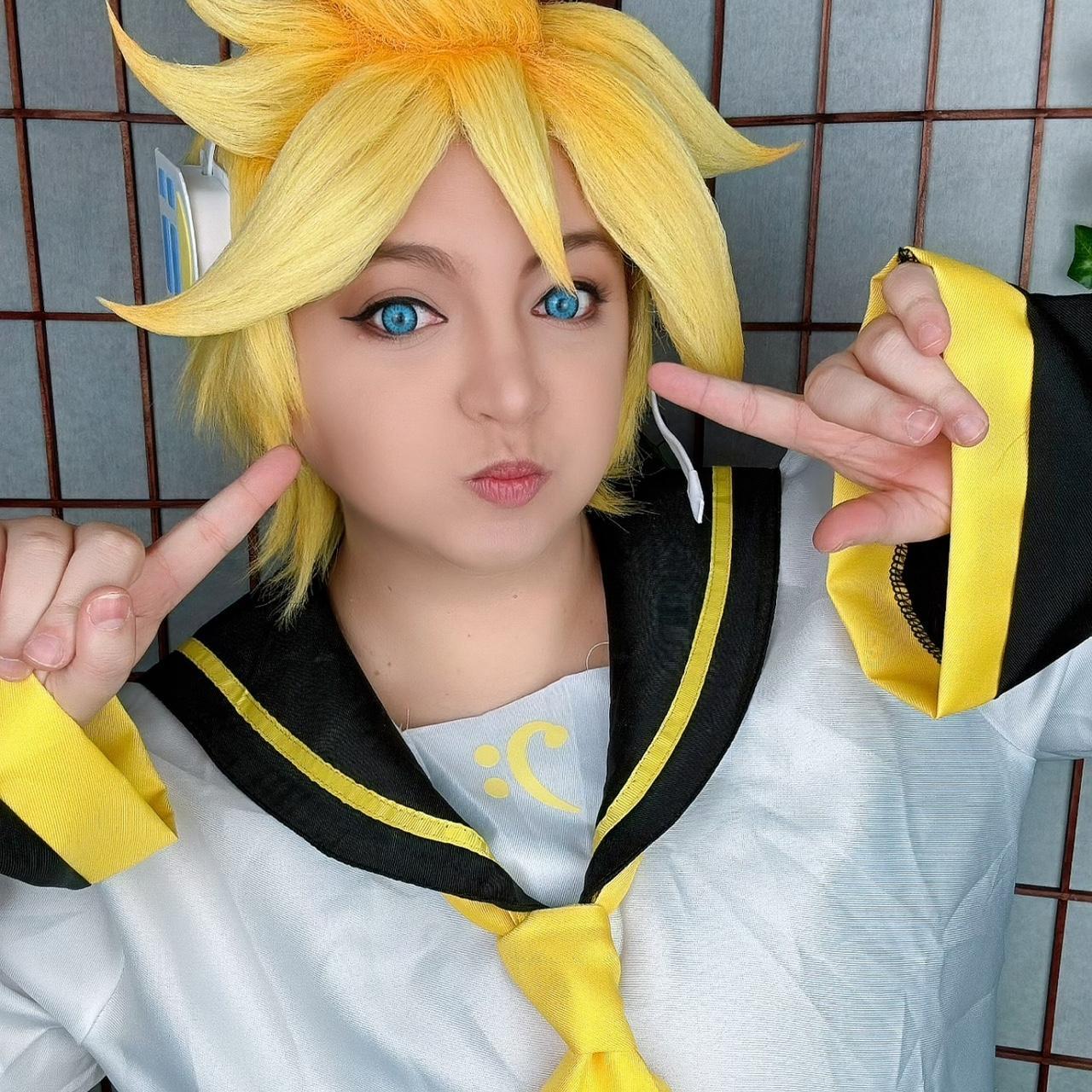 Len Kagamine Vocaloid Cosplay Comes with: Top... - Depop