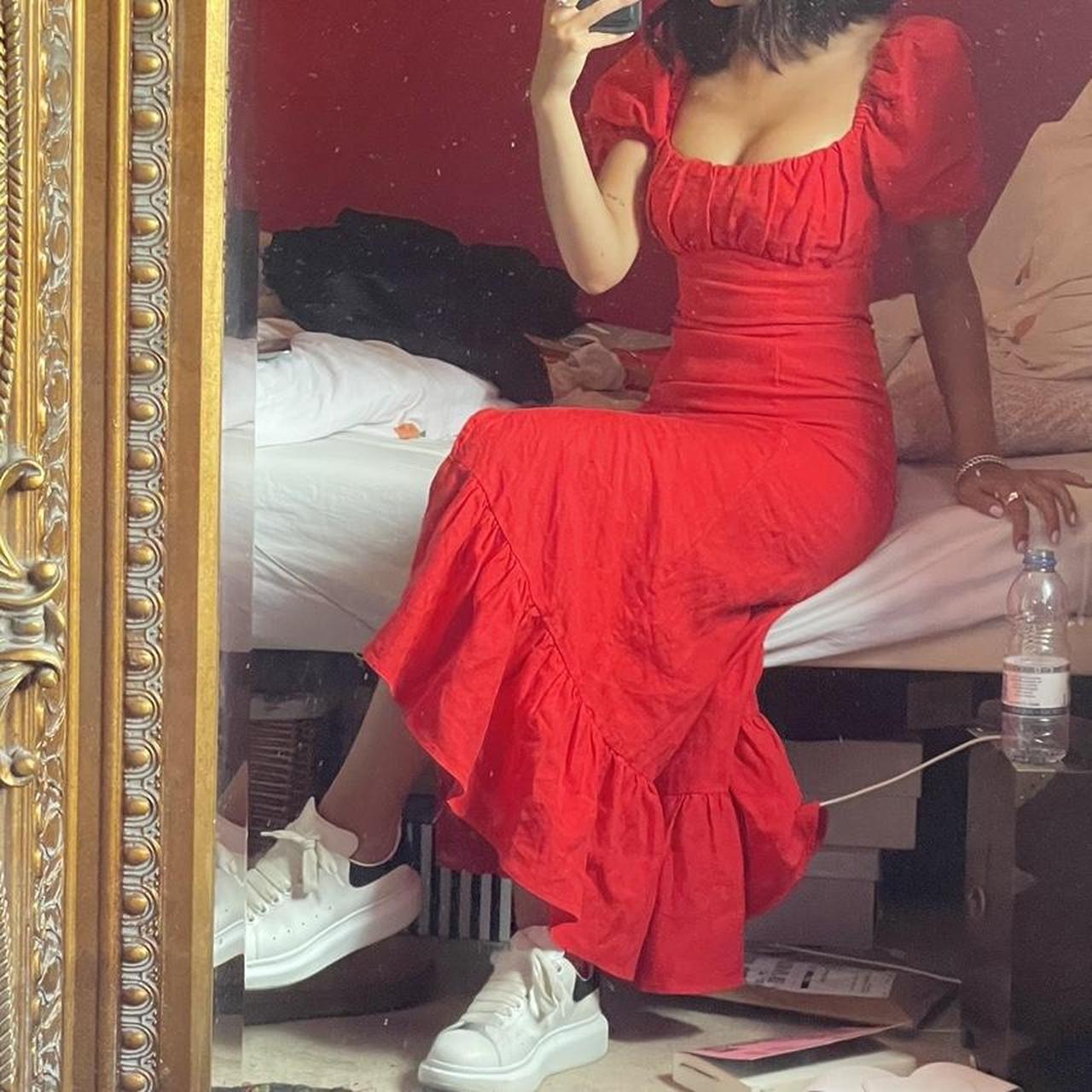 & Other Stories Women's Red Dress | Depop