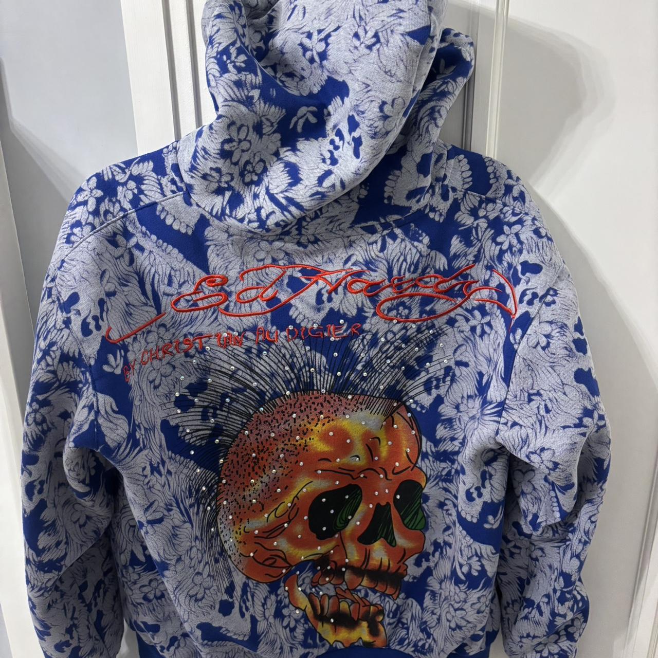 VERY RARE ed hardy reversible zip-through... - Depop