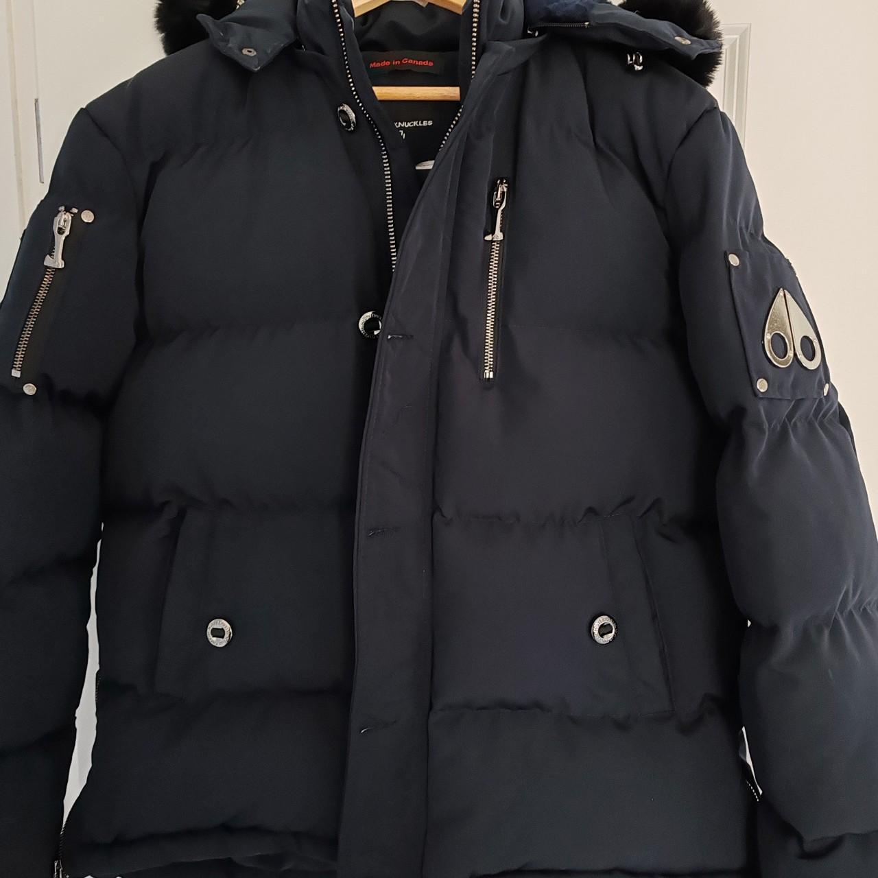 Moose knuckle coat, size large, BRAND NEW in navy,... - Depop