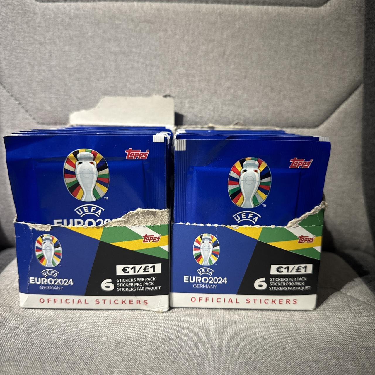 Euro 2024 Stickers 2x Full Boxes (200 packs) - Depop