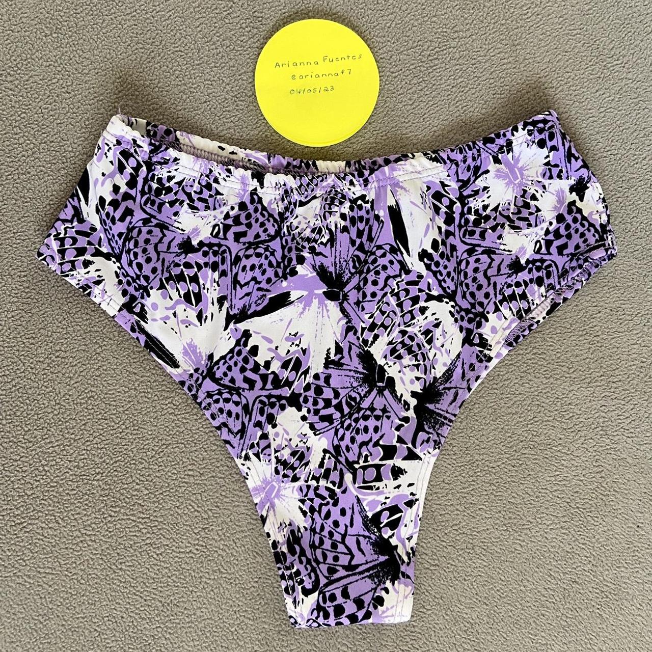 Women's Purple and White Bottoms | Depop