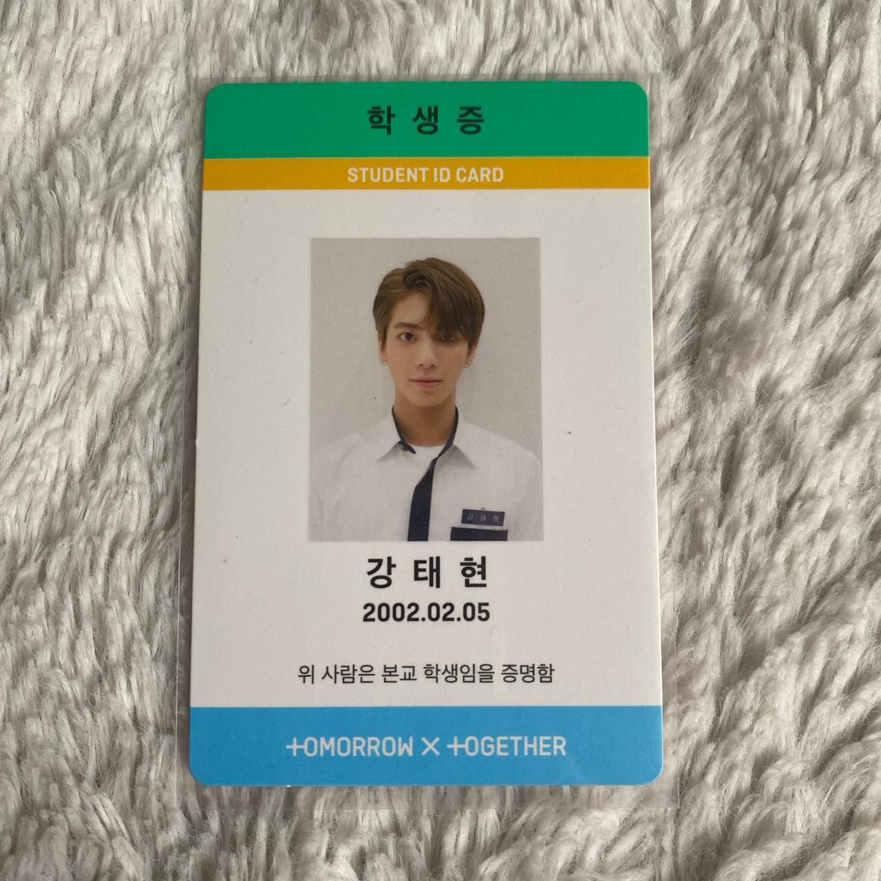txt taehyun student id card - Depop