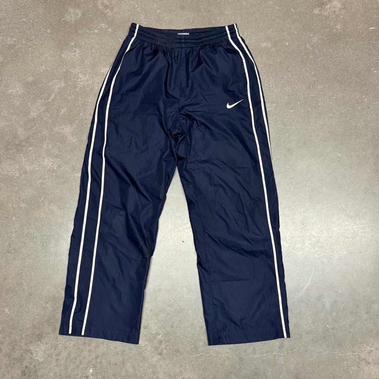 Vintage Baggy Nike track pants Size youth L (fits... - Depop