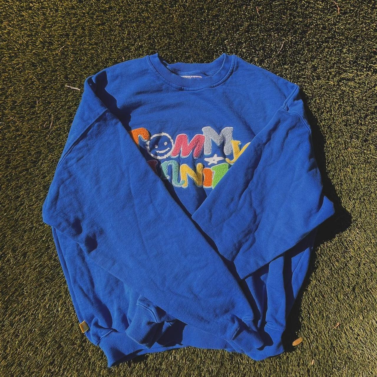Tommyinnit Og crew neck hoodie in blue - Depop