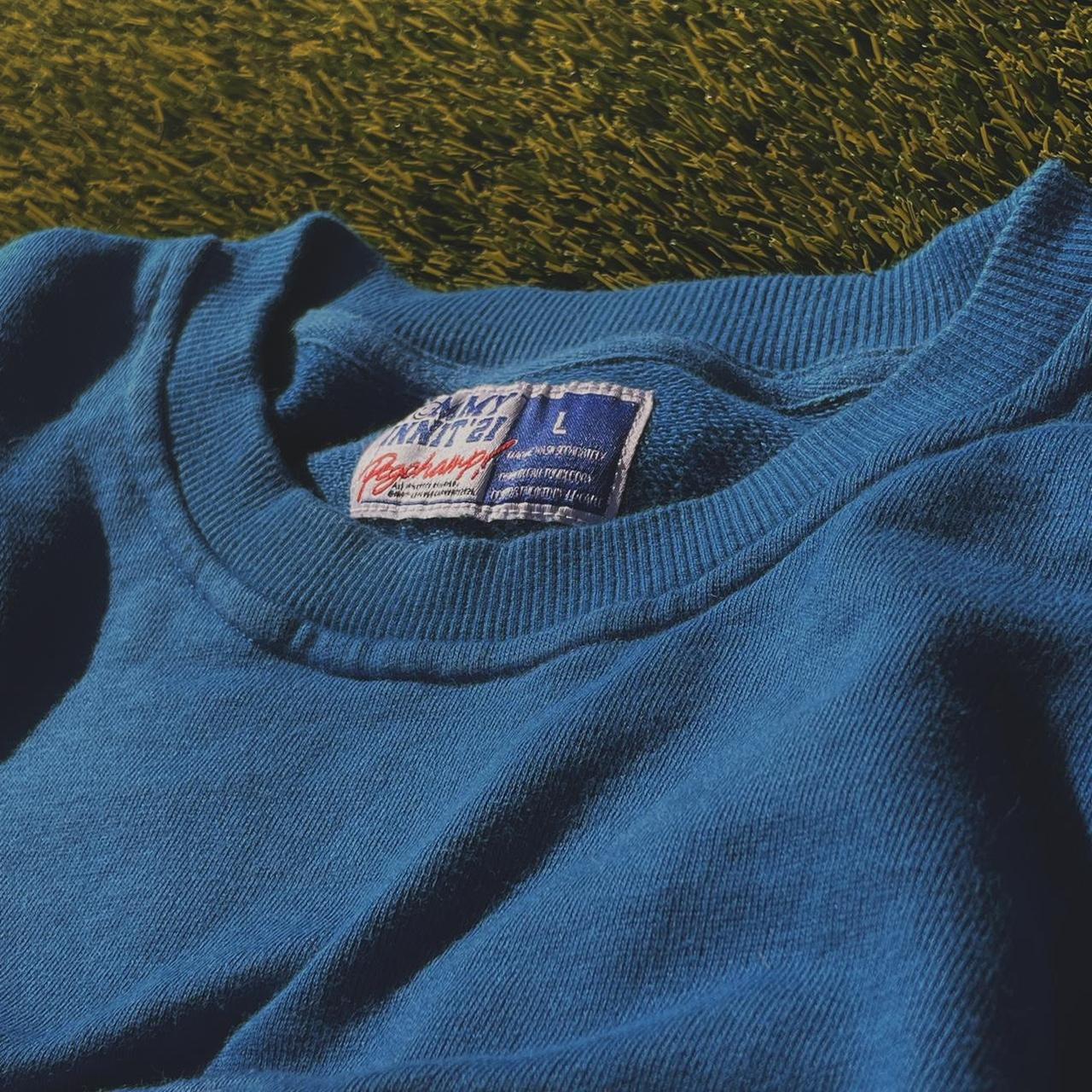 Tommyinnit Og crew neck hoodie in blue - Depop