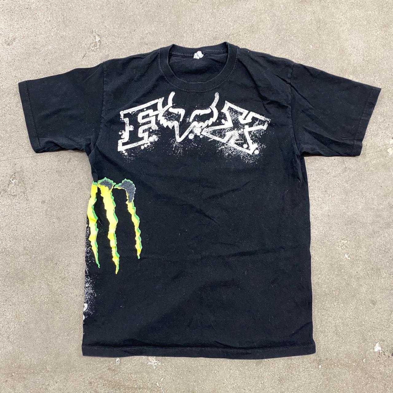 Fox Racing x Monster Energy Tee Size Medium... - Depop