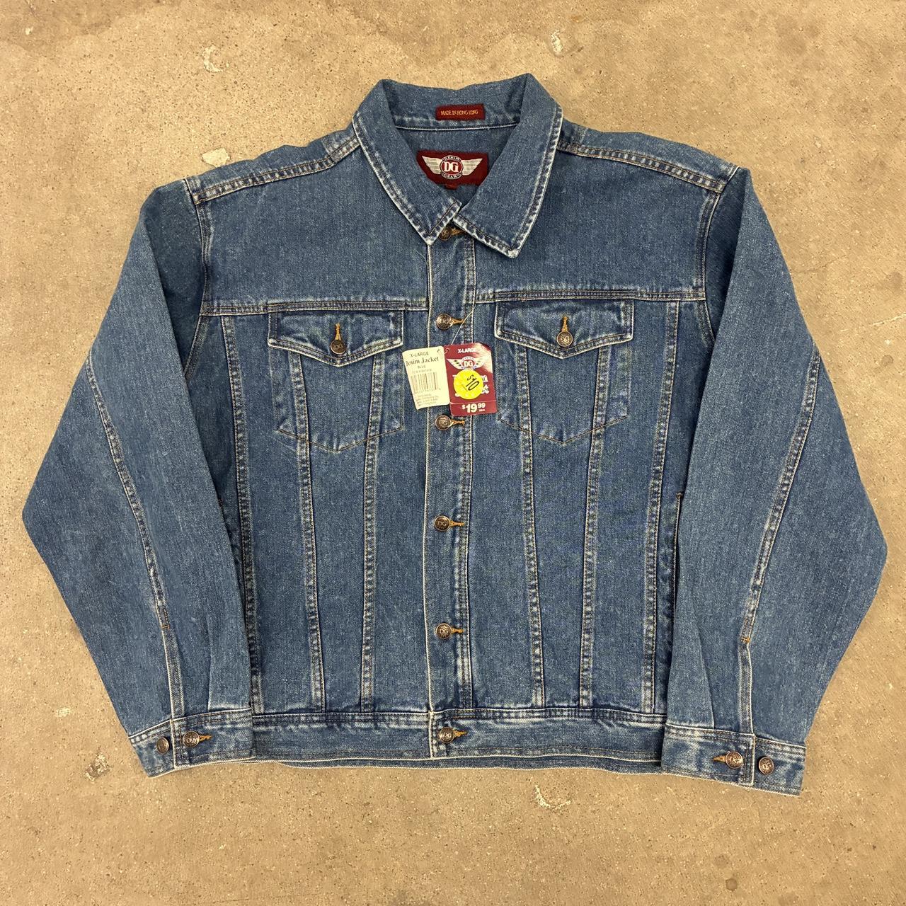 Vintage Denim Gear 90s Deadstock Blue denim... | Depop