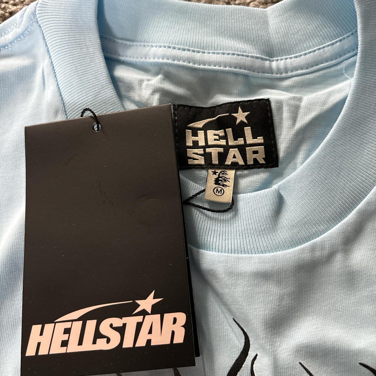 baby blue hellstar tshirt brand new with tags and... - Depop