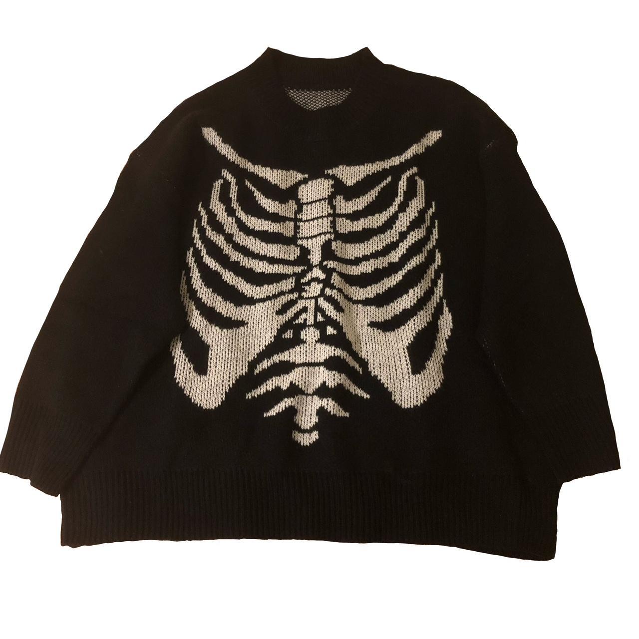 Loose skeleton sweater - Depop