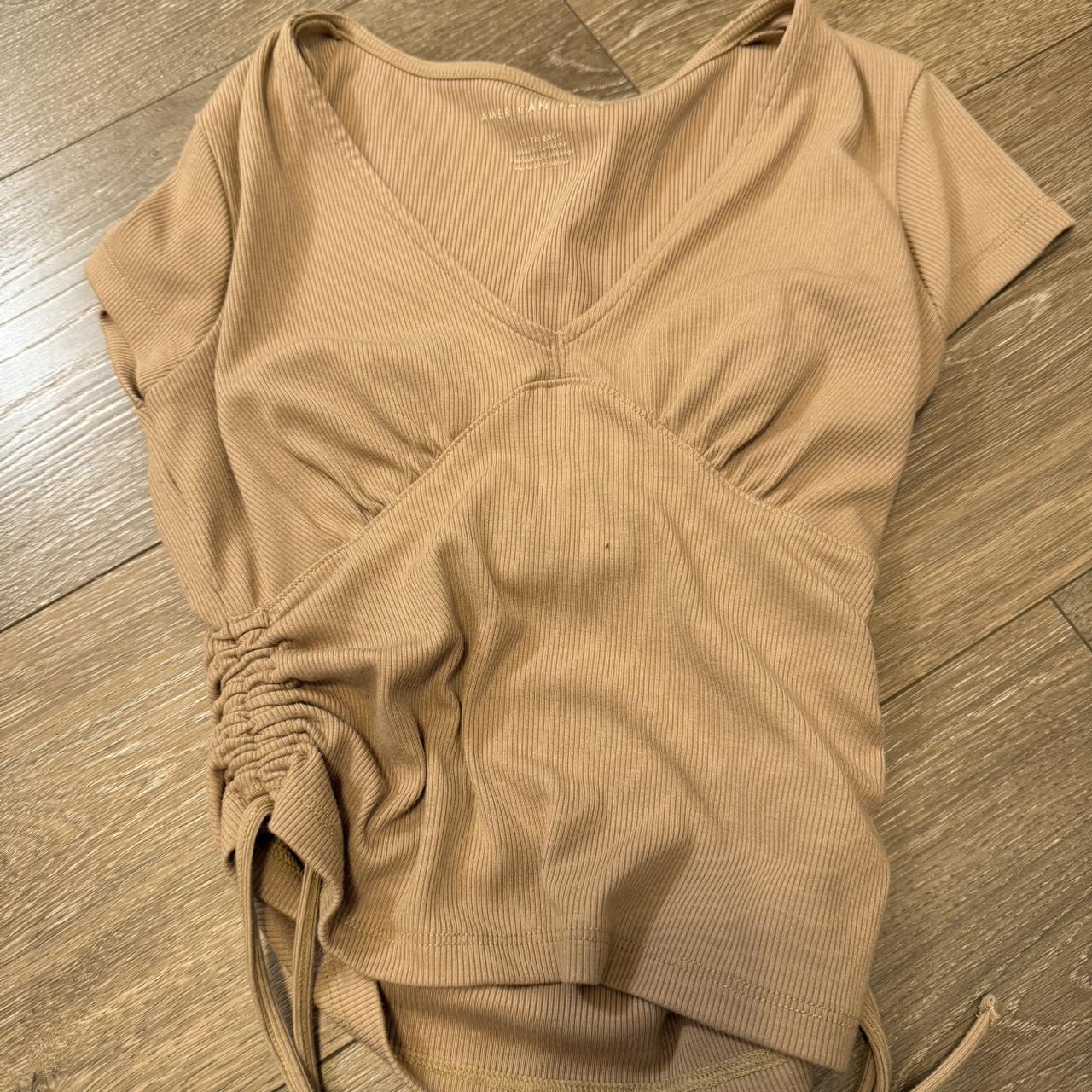 Tan American Eagle top #tan | Depop