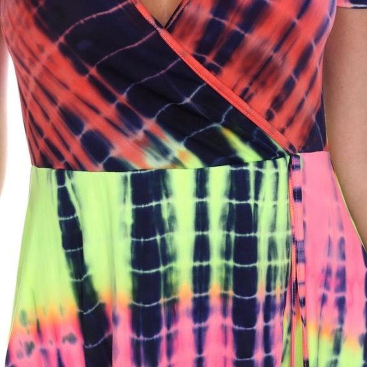 White mark Tye dye wrap dress - Depop