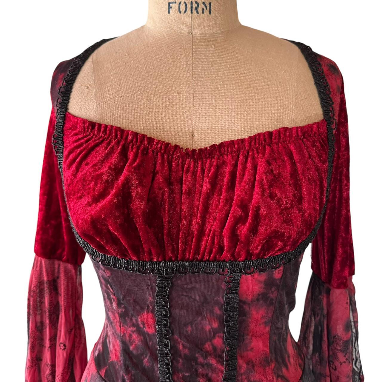 Vintage red velvet vampire Halloween costume! In... - Depop