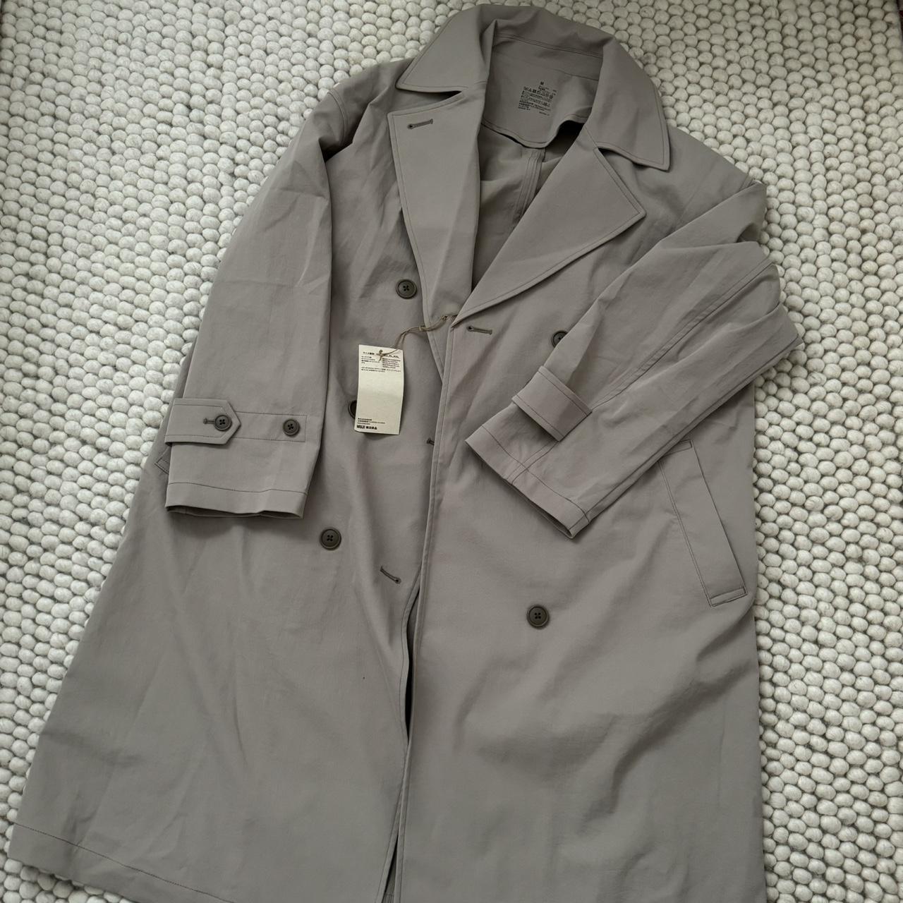 Muji trench coat brand new Size: Japan M Light beige - Depop