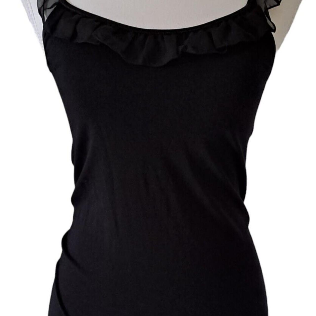 BASQUE City Black Top with Ruffle Straps. SIZE... - Depop