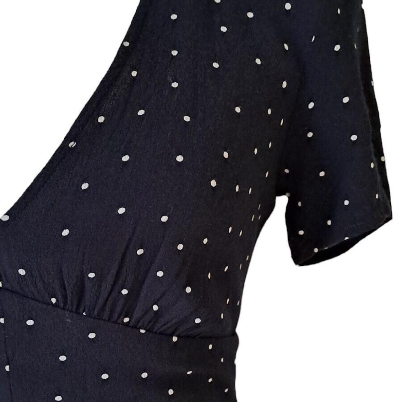 Dotti Jumpsuit - SIZE 6 - Navy & White Polka Dots.... - Depop