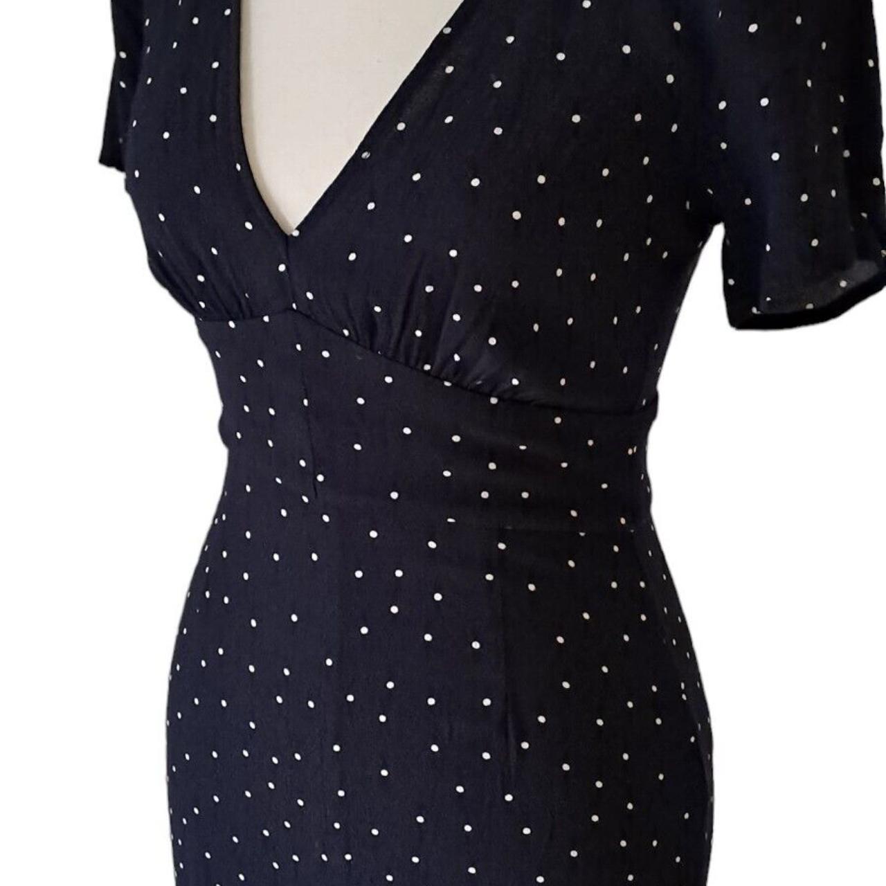 Dotti Jumpsuit - SIZE 6 - Navy & White Polka Dots.... - Depop