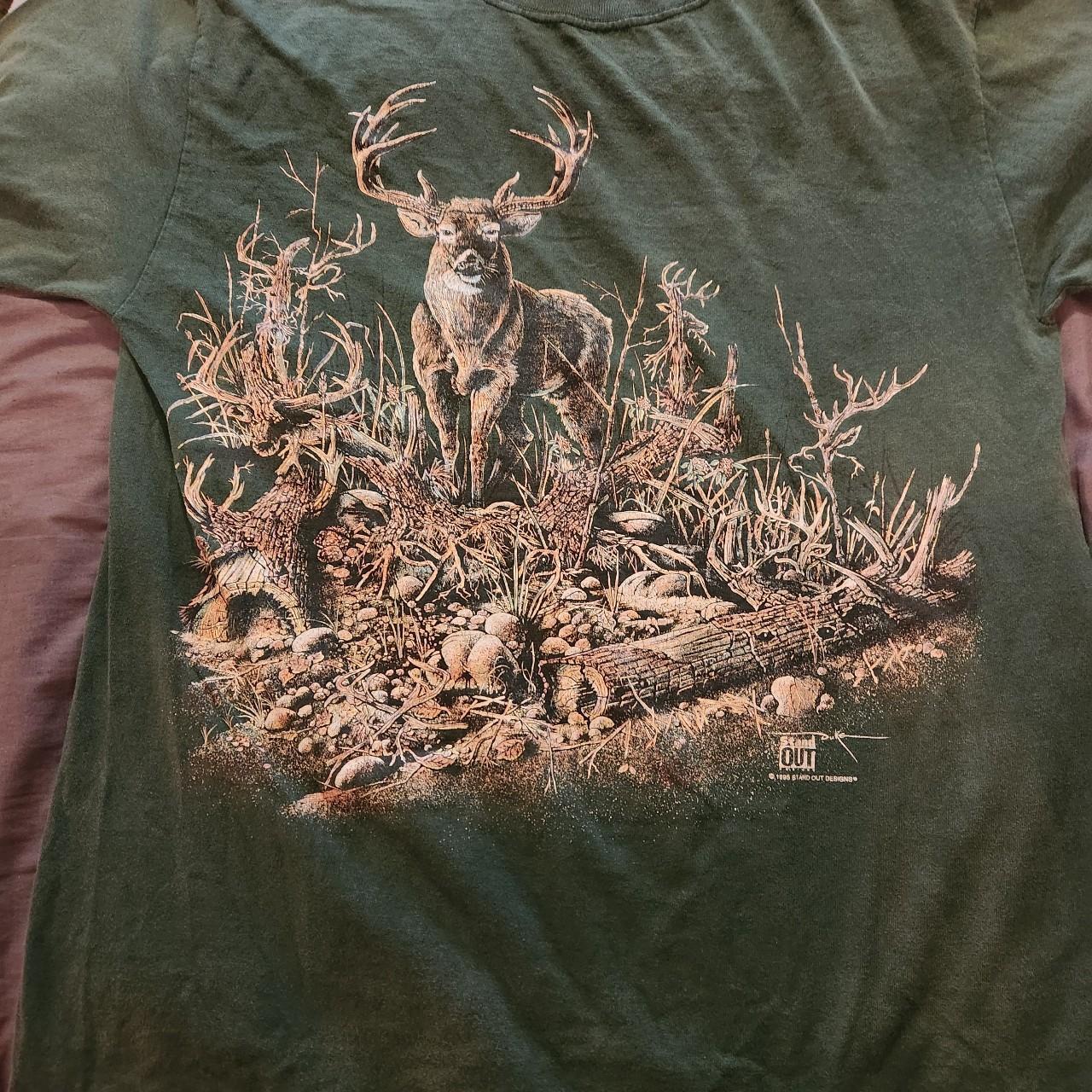 Vintage 1995 Buck Design tee. Mens Large. No holes,... - Depop