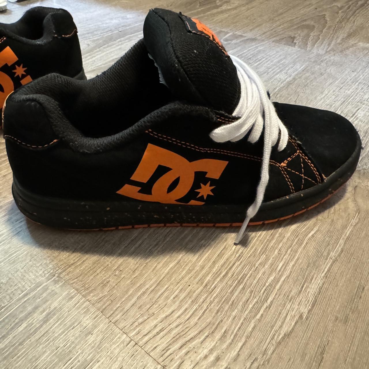chunky orange dc shoes with orange dots on bottom,... - Depop