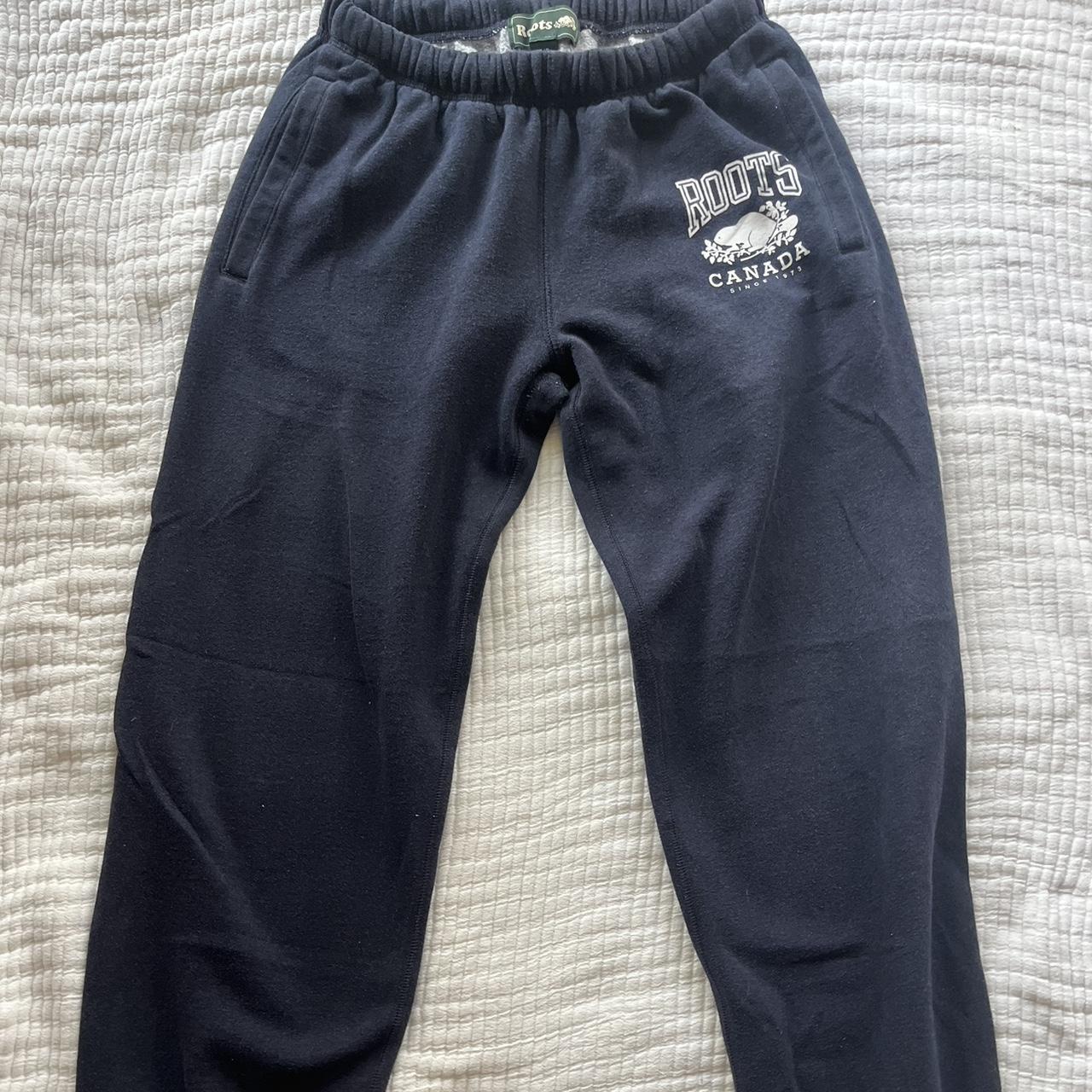Roots navy sweatpants Super warm and soft on the... - Depop