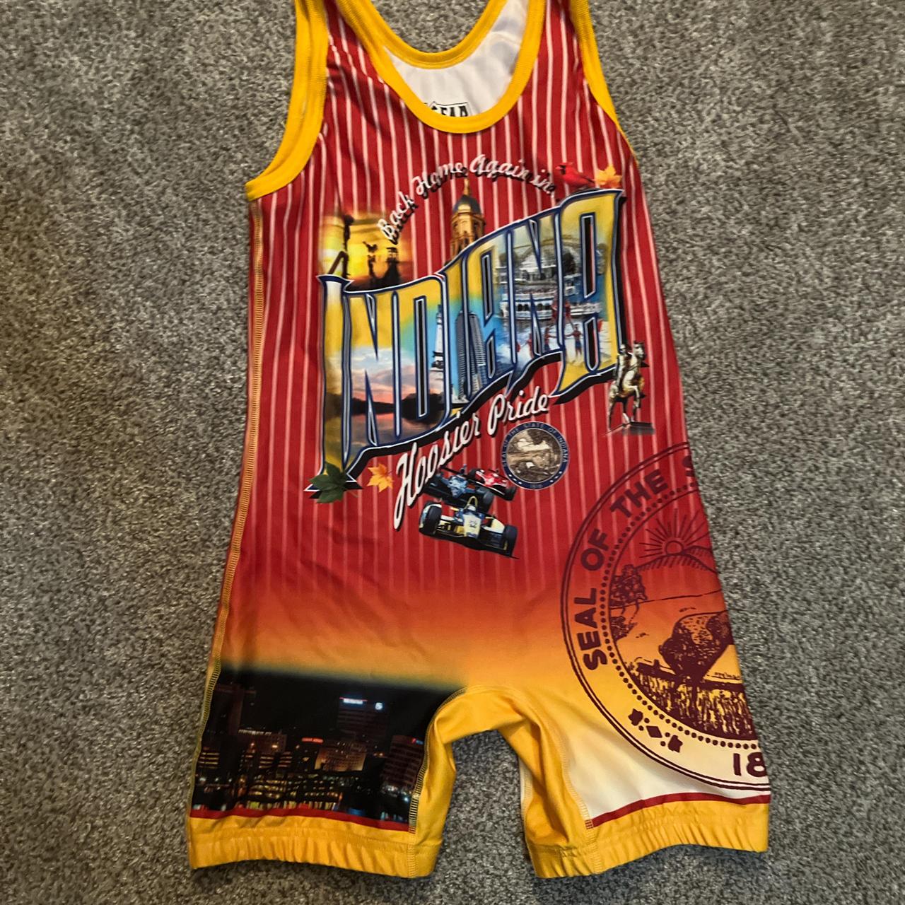 3x Gear Indiana Wrestling Singlet - Depop