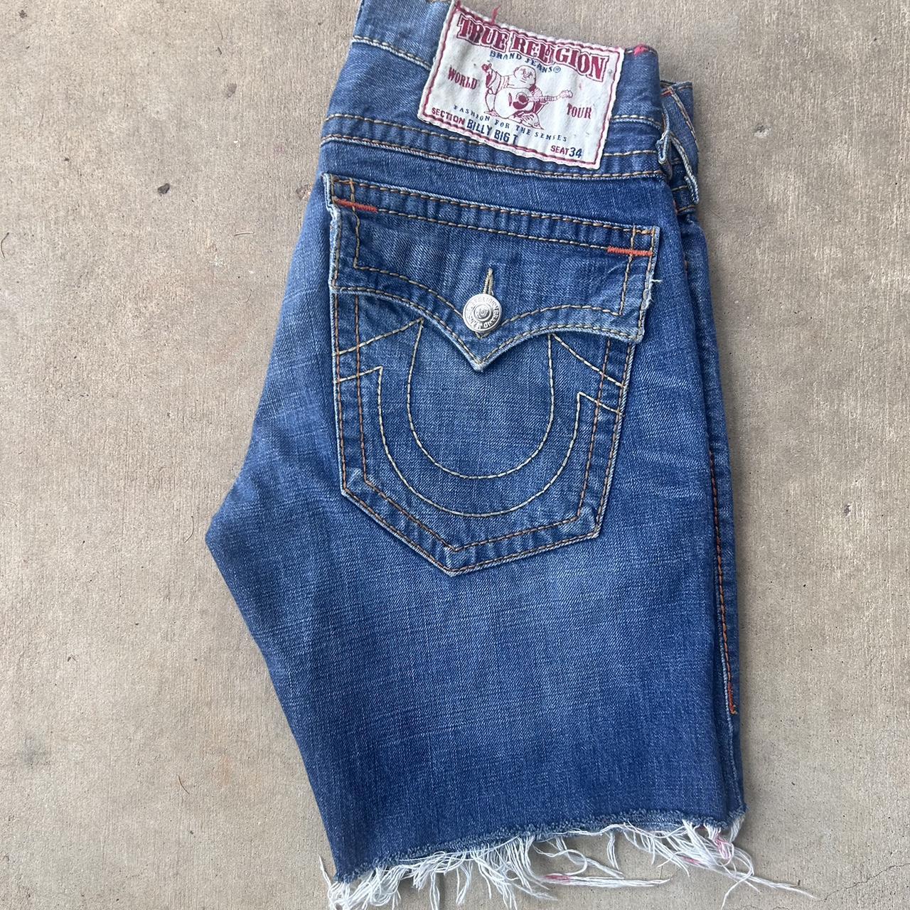 True Religion Jean shorts Women’s - Depop