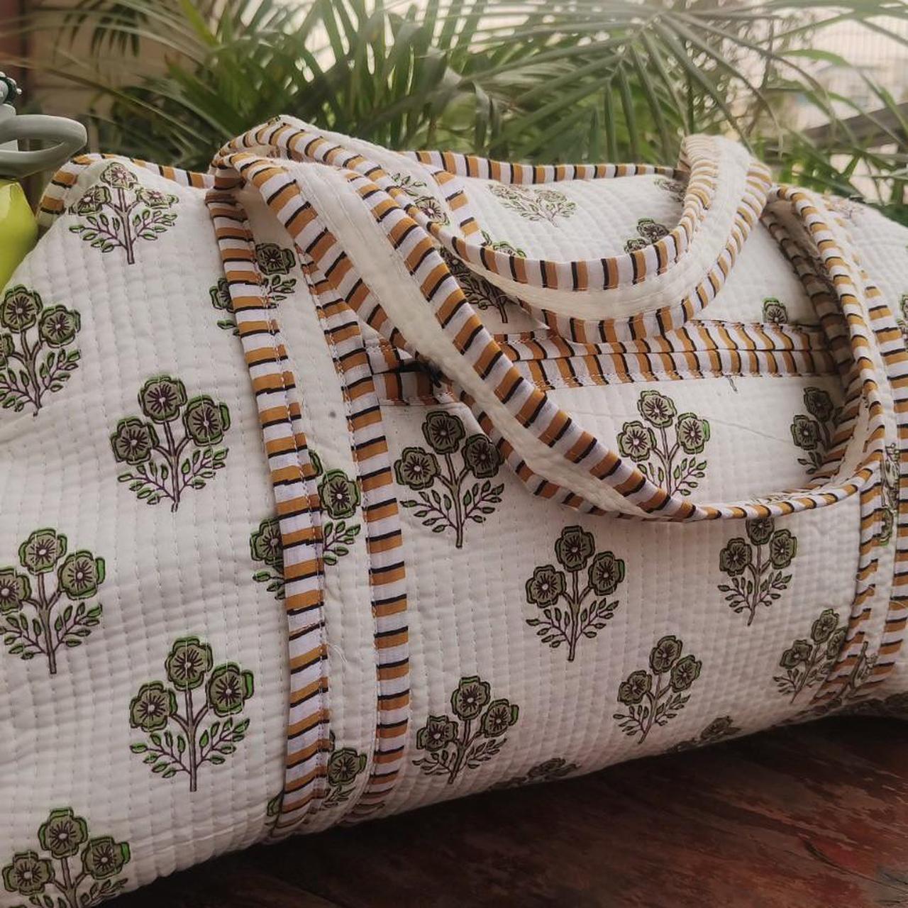 Embrace eco-chic style with this Handmade Block... - Depop