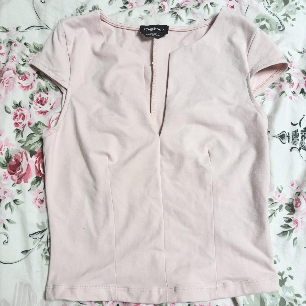bebe pink shirt size s / p #bebe #shirt #womens... - Depop
