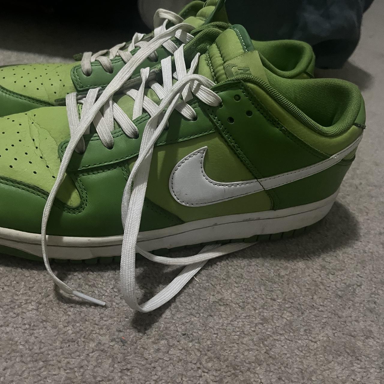 Used green Nike dunks - Depop