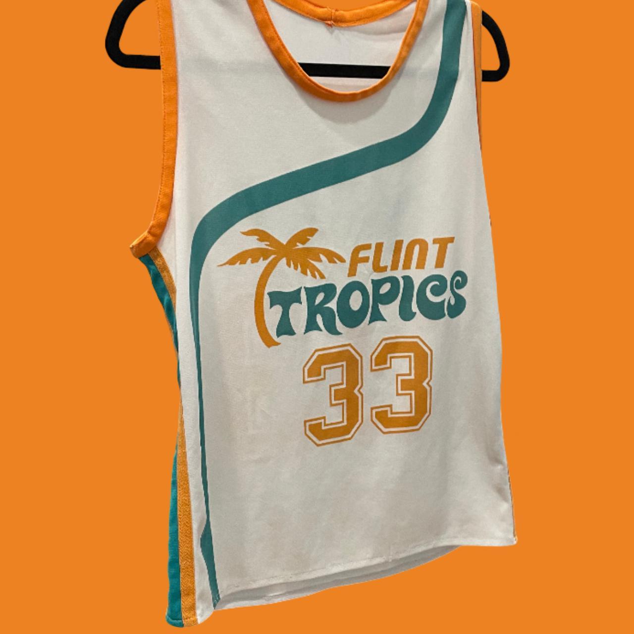 Flint Tropics Moon 33 basketball jersey Small - Depop