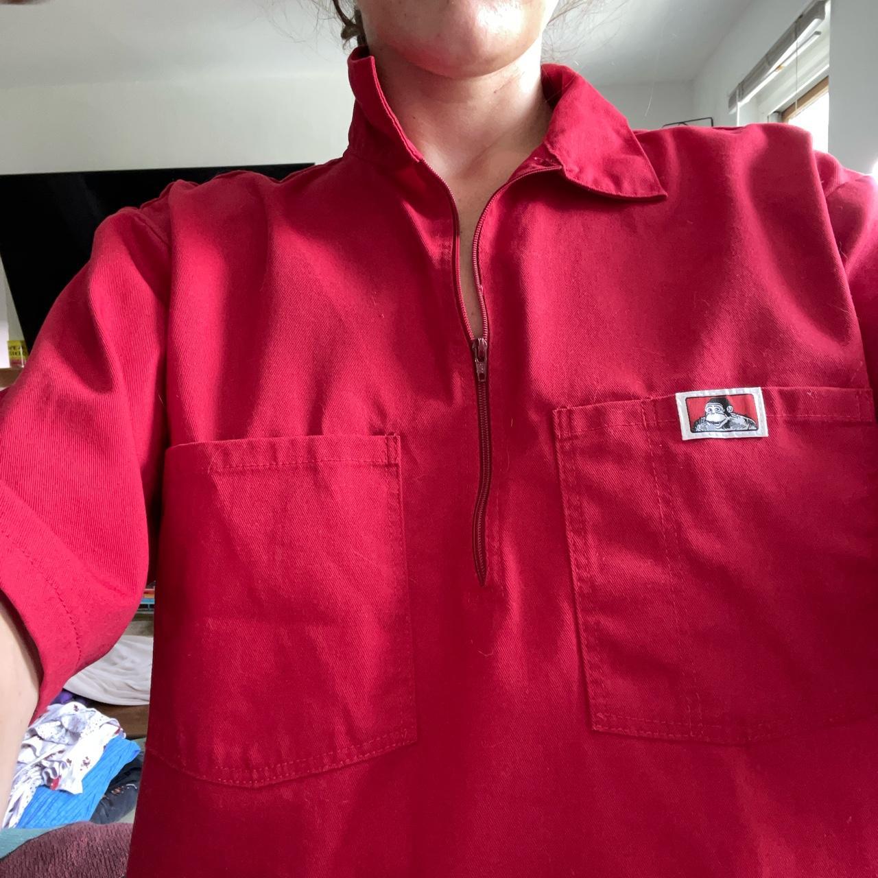 Large red Ben Davis shirt - Depop