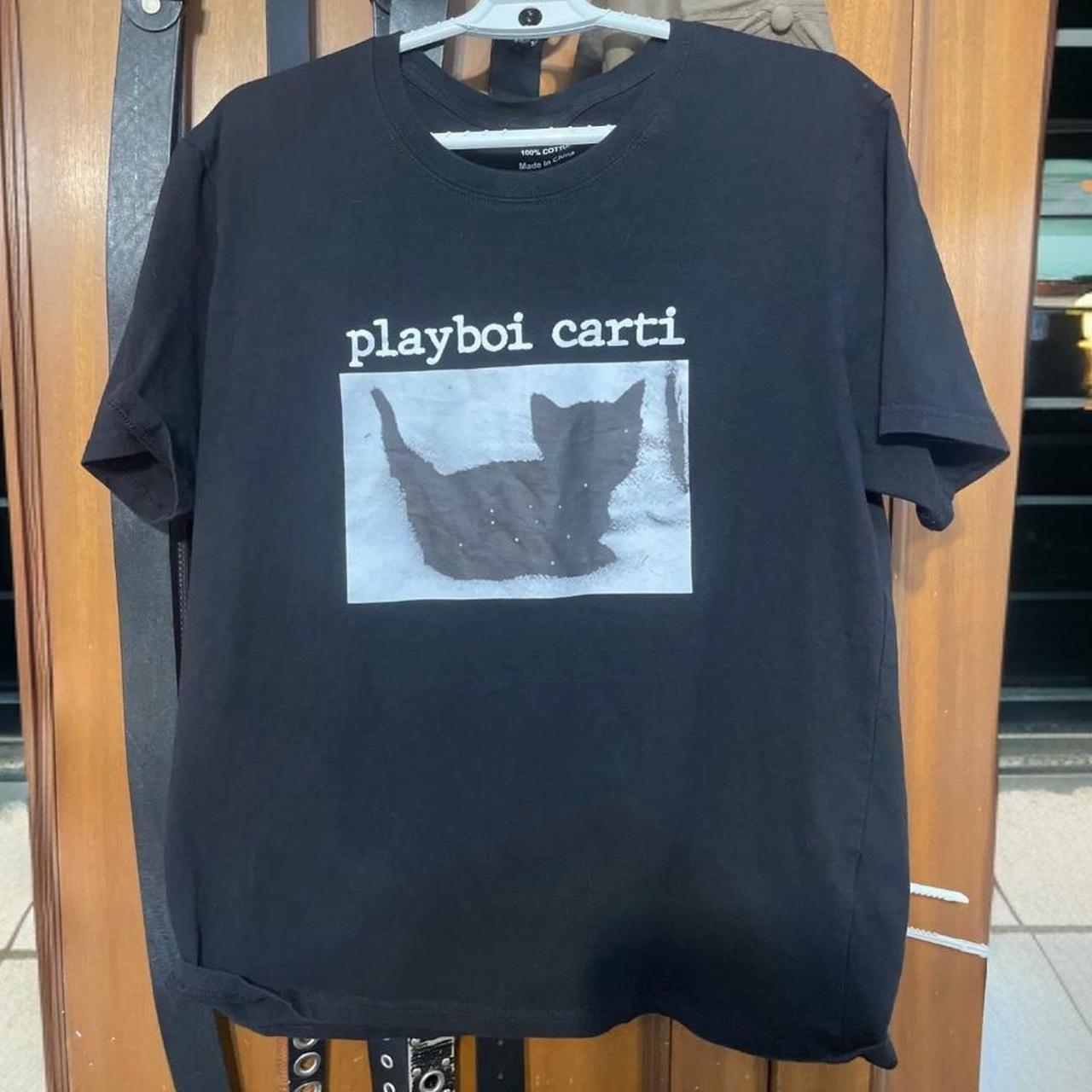 Playboy Carti Cat T-Shirt Shop Policys: 6-15... - Depop