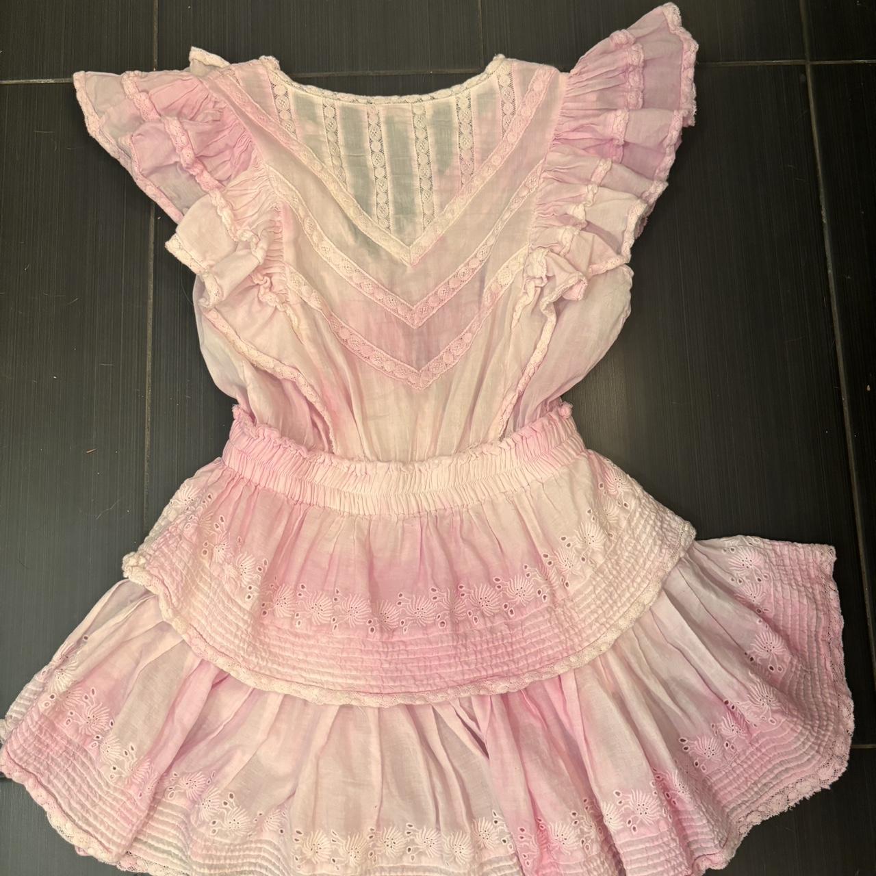love shack fancy pink dress, only worn a couple of... - Depop